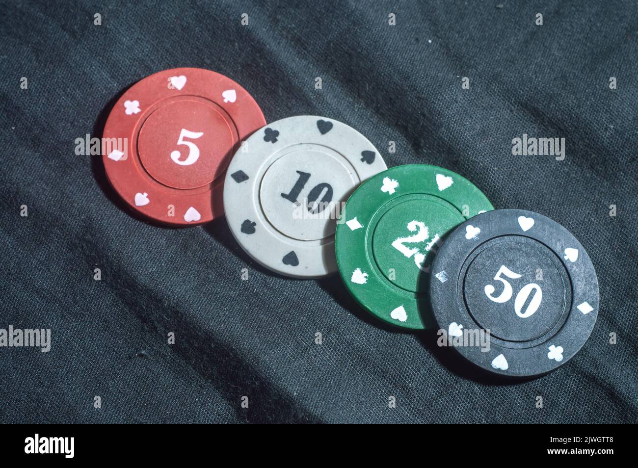Poker chips,casino concept in a simple background with copy space Stock ...
