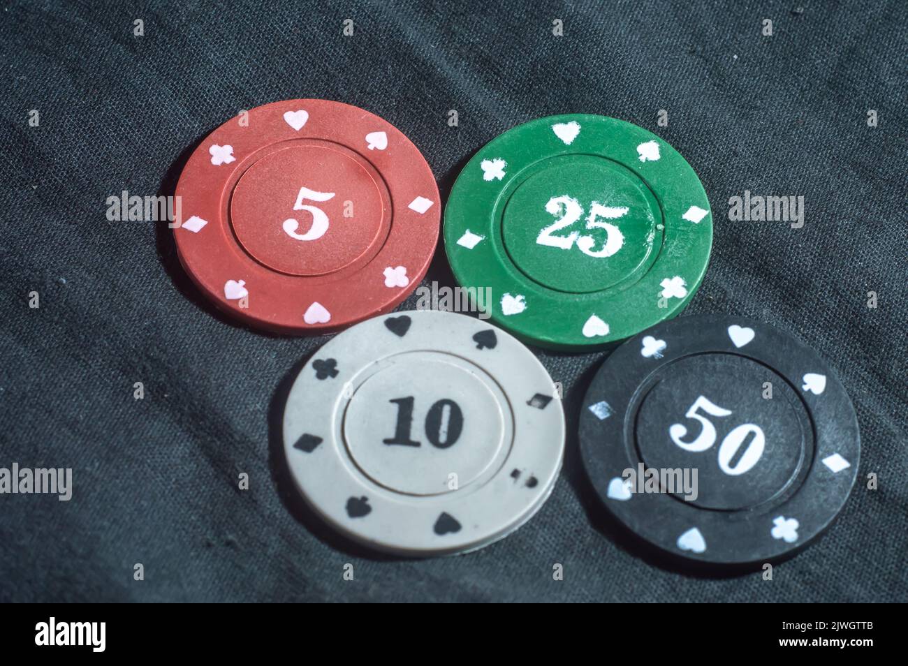 Poker chips,casino concept in a simple background with copy space Stock ...