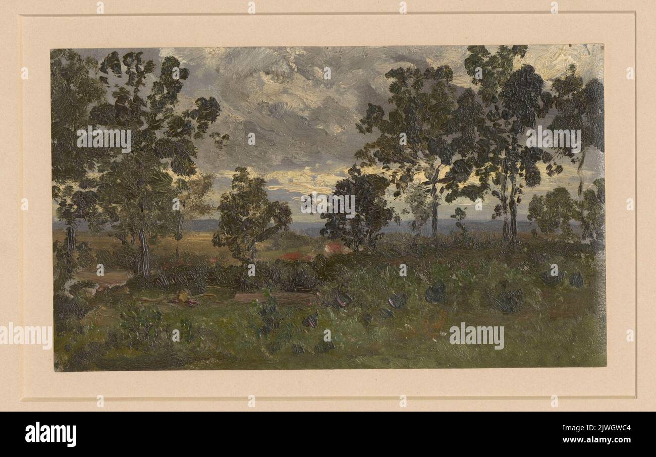 Landscape in Wysoki Kościół. Dressler, Adolf (1833-1881), draughtsman ...