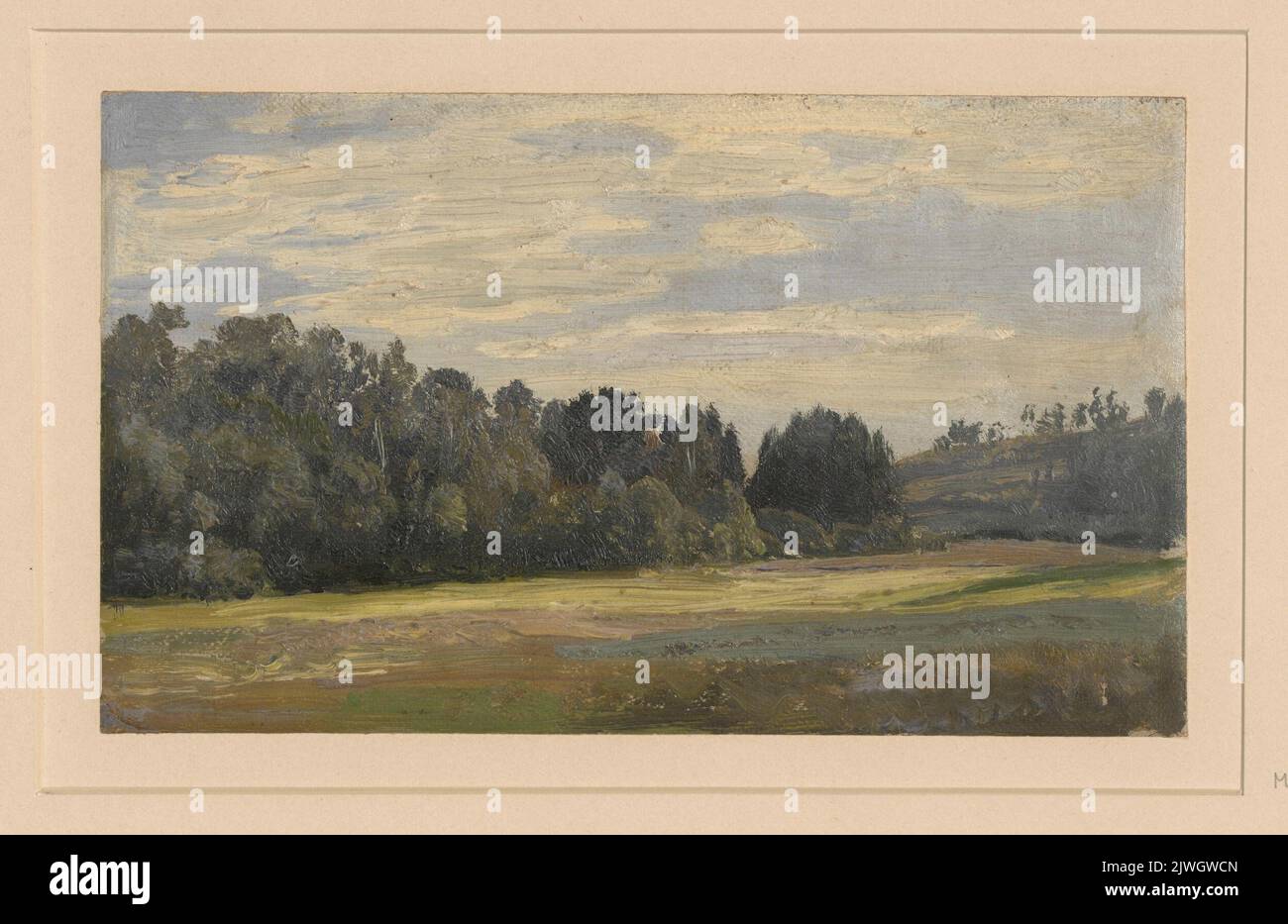 Landscape near Trzebnica. Dressler, Adolf (1833-1881), draughtsman ...