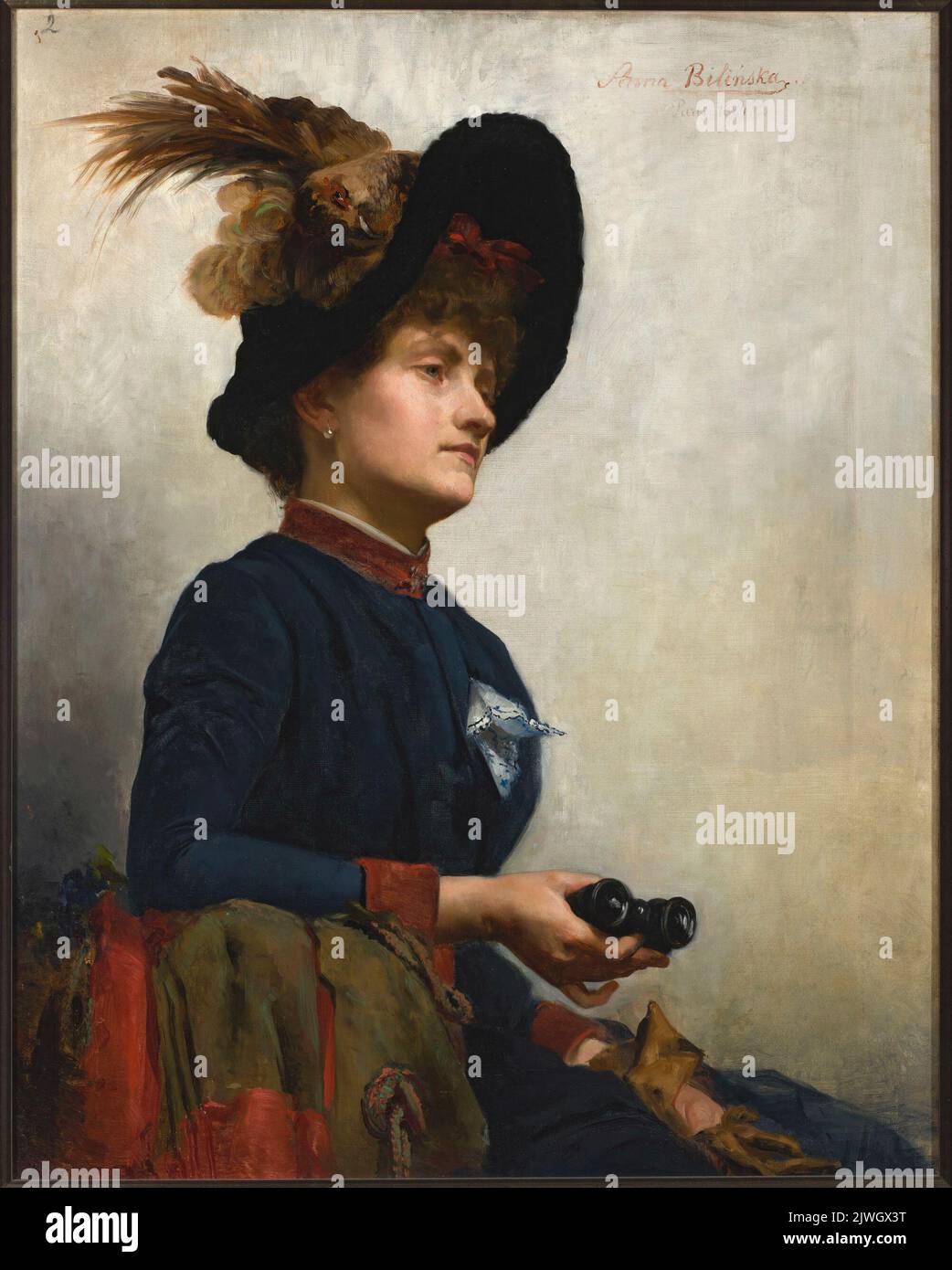 Portrait of a Lady with Opera Glasses. Bilińska-Bohdanowiczowa, Anna ...