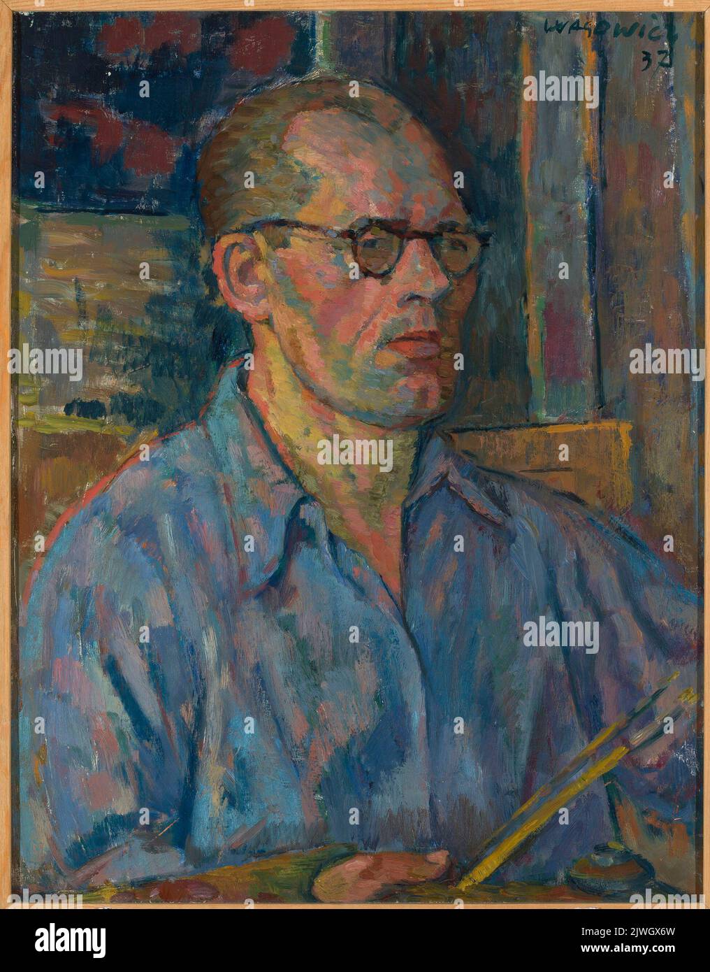 Autoportret niebieski. Wąsowicz, Wacław (1891-1942), painter Stock ...
