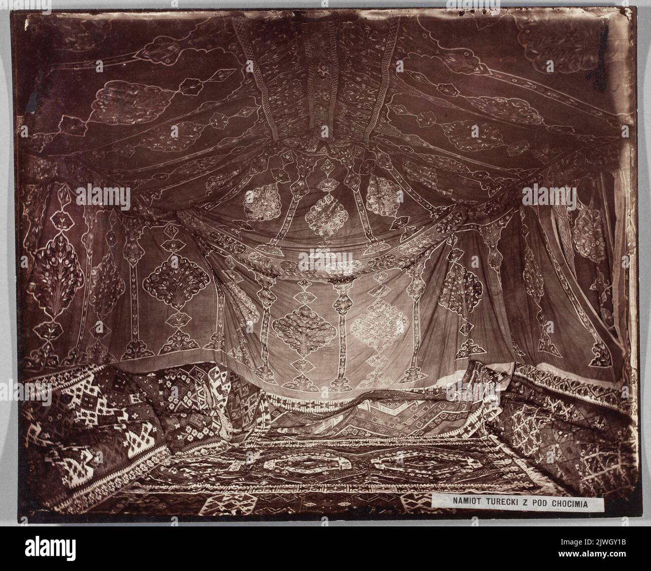 Pidhirtsi. Turkish tent from the battle of Chocim at the castle ...