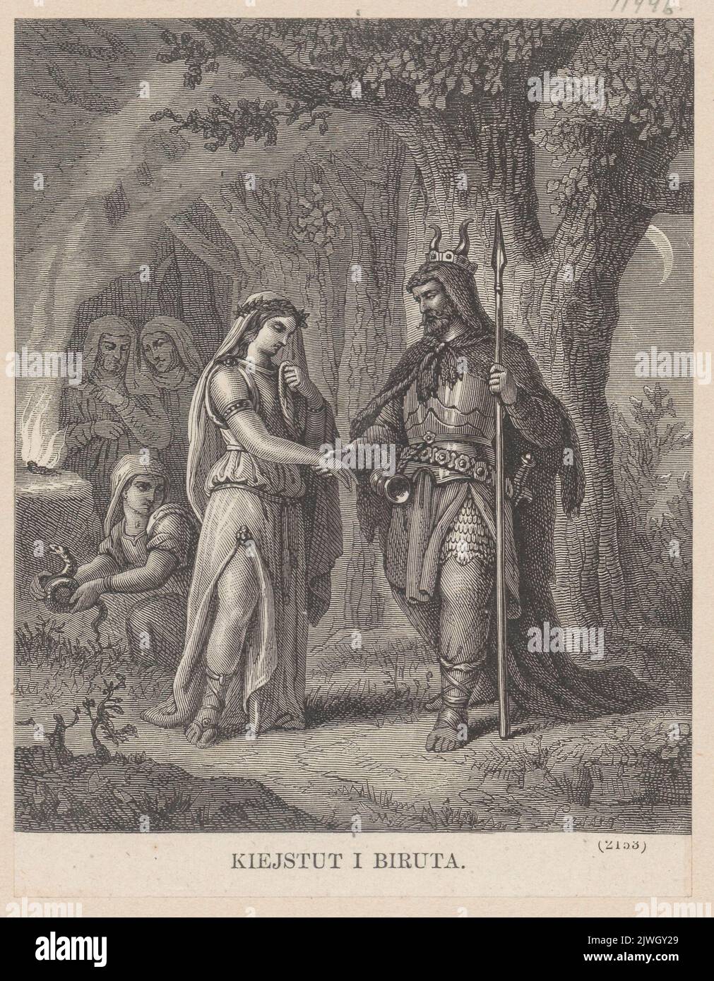 Reproduction of a painting: Aleksander Lesser (1818-1884), Kiejstut i ...