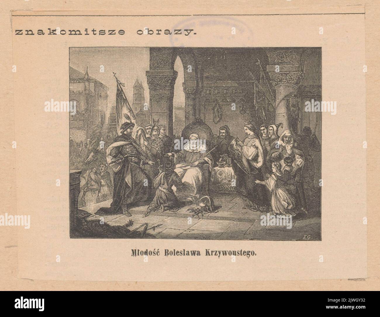 Reproduction of a painting: Aleksander Lesser (1818-1884), Młodość ...