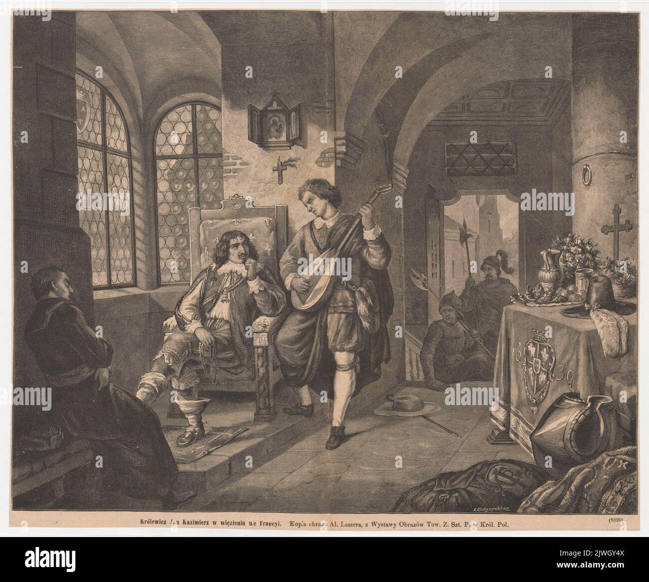 Reproduction of a painting: Aleksander Lesser (1818-1884), Prince John ...