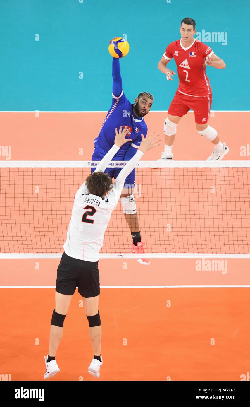 Earving Ngapeth (France), Taishi Onodera (Japan). Volleyball World ...
