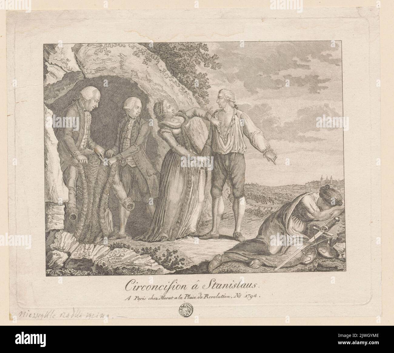 Alegoria rozbioru Polski (Circoncision á Stanislaus). unknown, graphic ...