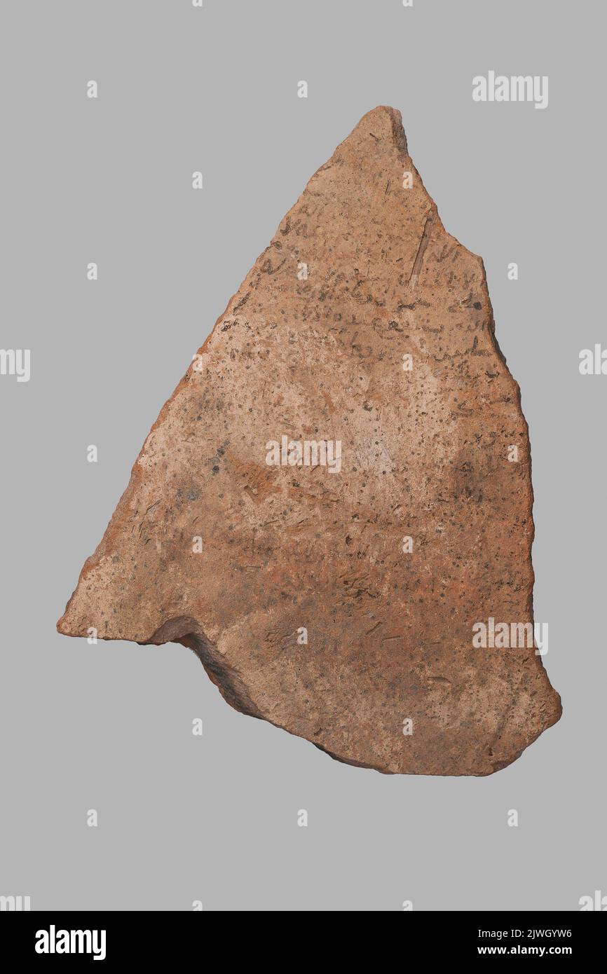 Ostracon with text in Arabic. unknown, calligrapher Stock Photo - Alamy