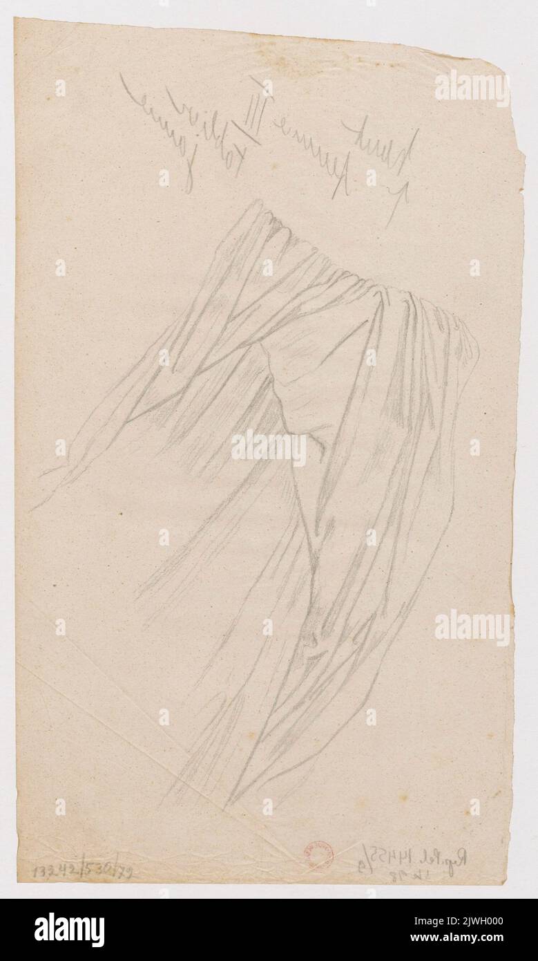 Sketch of robes (female figure III), tracing paper for Venus's mirror ...