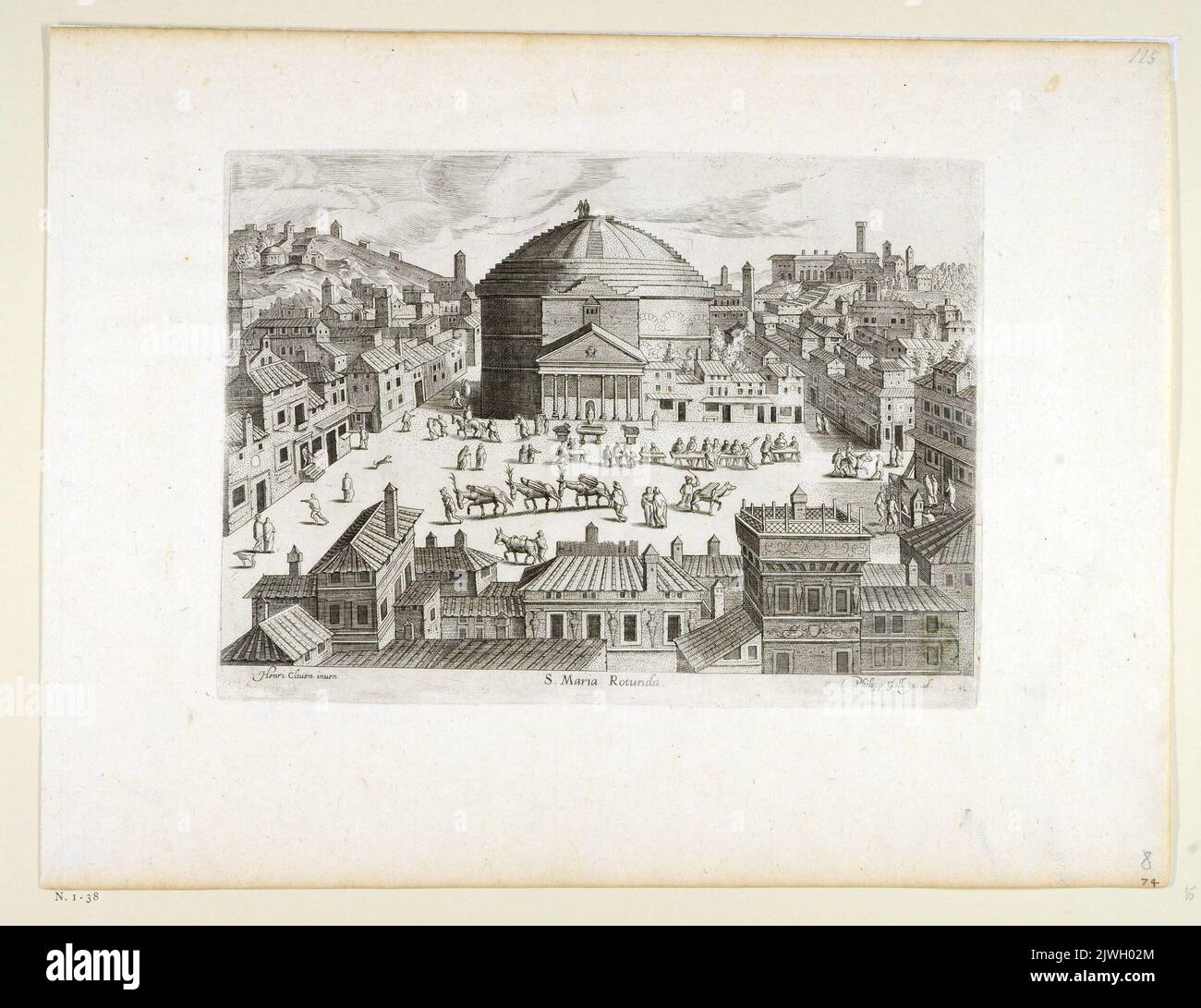 View of the Santa Maria Rotunda Church, originally the Pantheon; in the ...