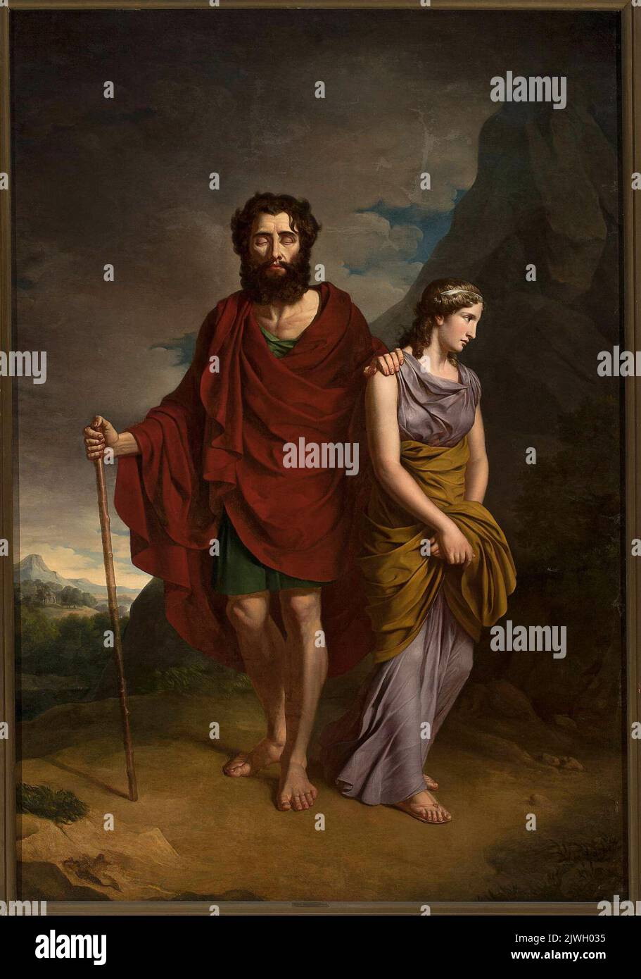 Oedipus and Antigone. Brodowski, Antoni (1784-1832), painter Stock ...