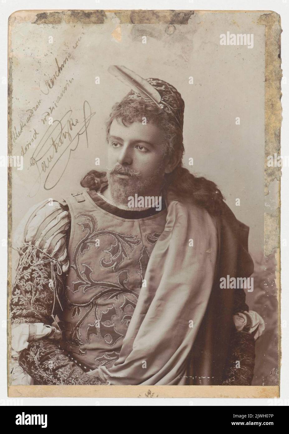 Portrait of Jan Reszke (1850-1925), singer, in stage costume of Romeo ...