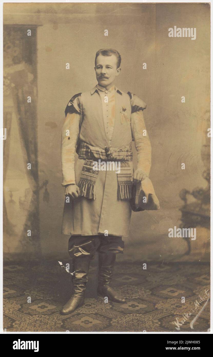 Portrait of a male in Polish attire (entire figure). Kostka i Mulert ...