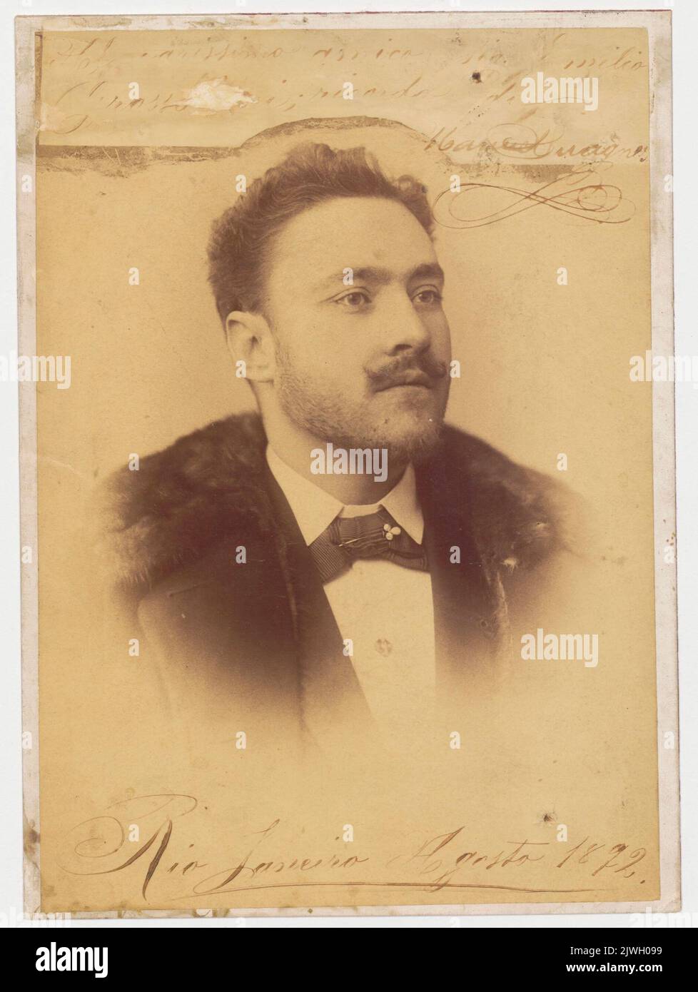 Portrait of Manuel Suagnes, opera singer (active in the 1890s) (bust ...