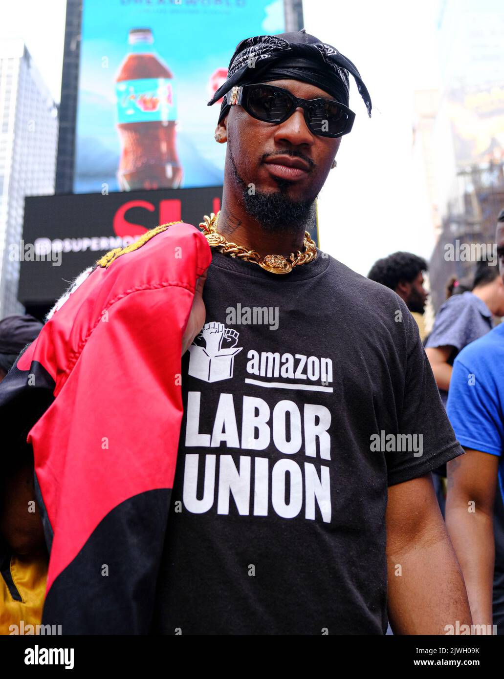 Brooklyn NY Sept 5:Christian Smalls of Amazon Labor Union in Times ...
