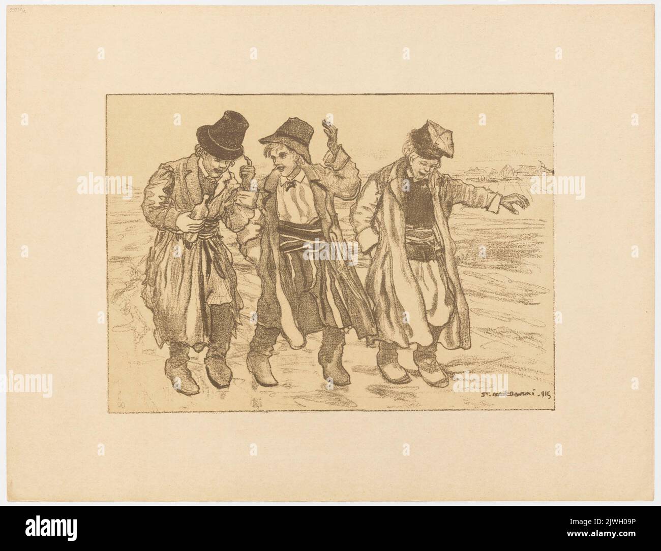 Peasants, chart 3 from the “Print Portfolio Warsaw 1915". Cotty, Jan ...
