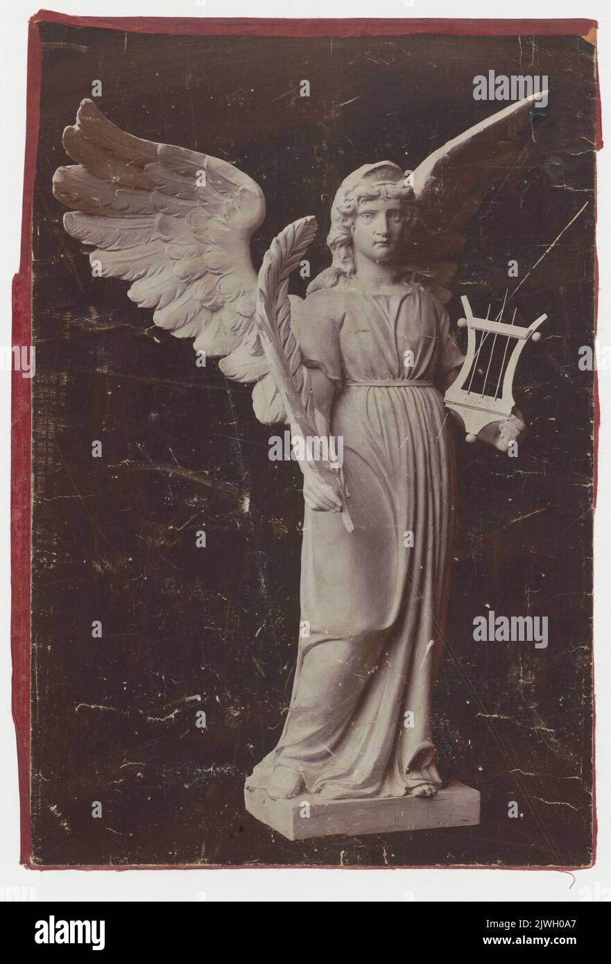 Figure of angel with laurel and lyra – sculpture from the organ ...