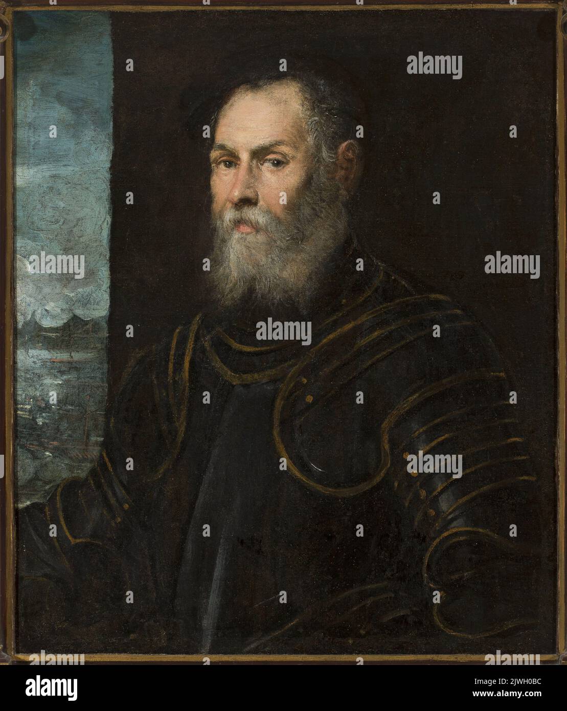 Portrait of a Venetian admiral. Tintoretto, Jacopo (1519-1594), painter ...