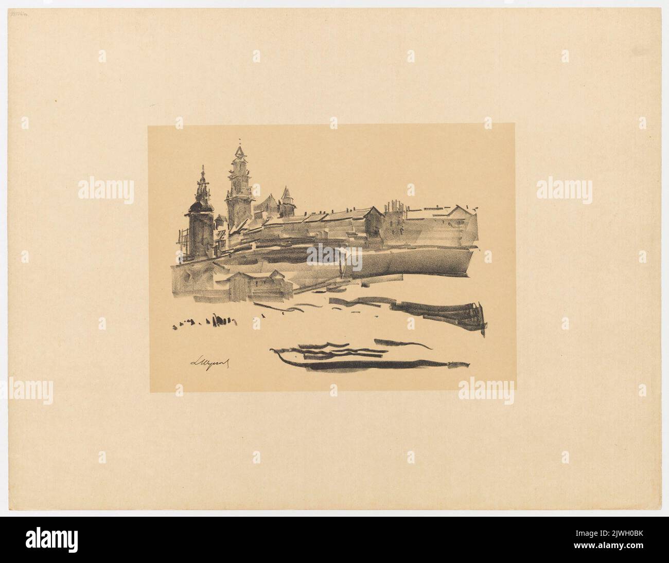 The Wawel Castle, chart 10 from the “Print Portfolio Warsaw 1915 ...