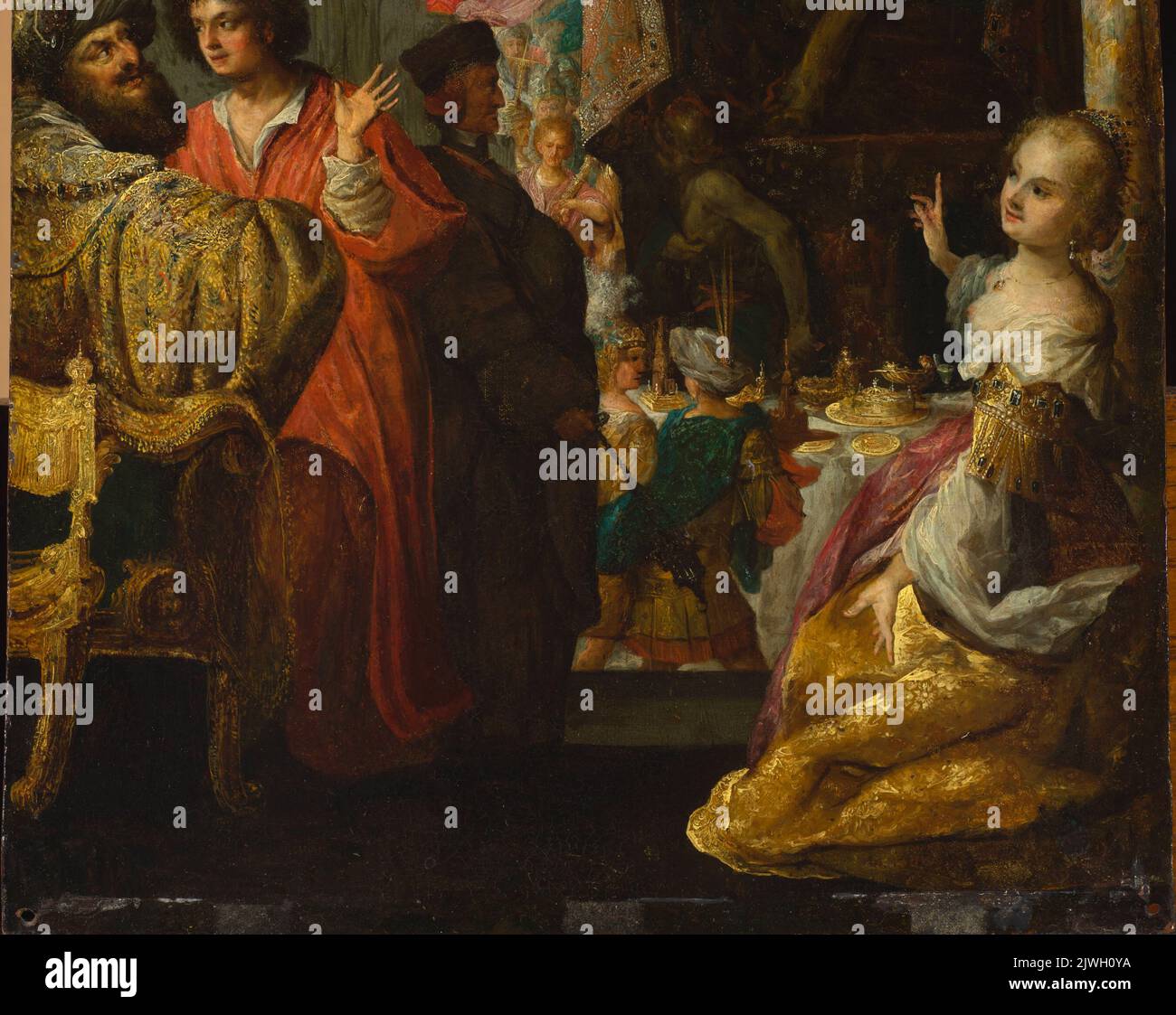 Daniel and king Cyrus before Bel (Daniel 14:1-2). Strobel, Bartholomaus ...