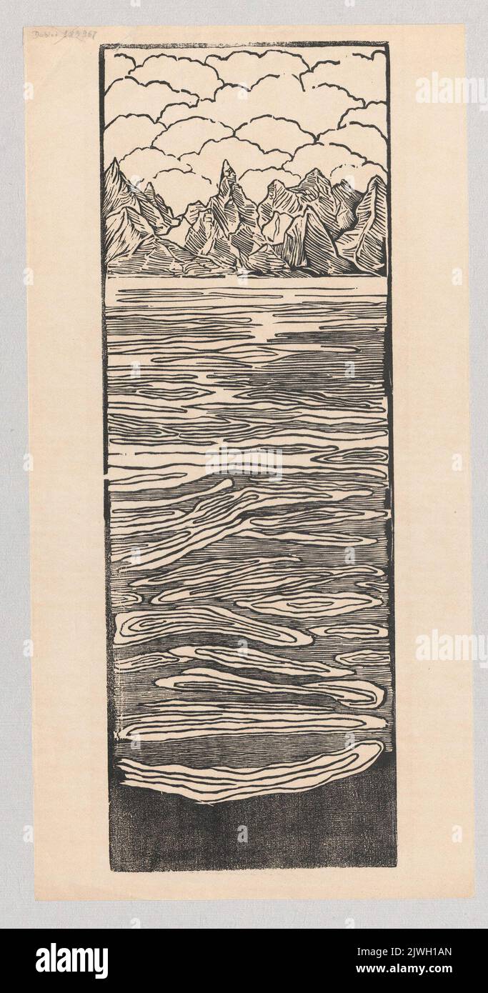 Montagnes au bord d'un lac. Jasiński, Feliks Stanisław (1862-1901 ...
