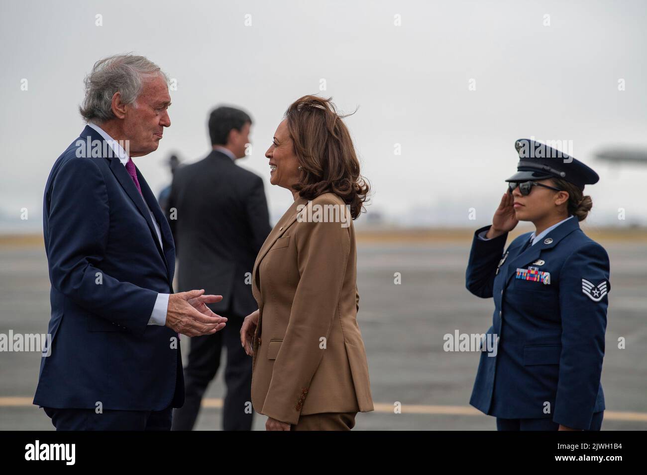 United States Senator Ed Markey (Democrat of Massachusetts) greets US ...