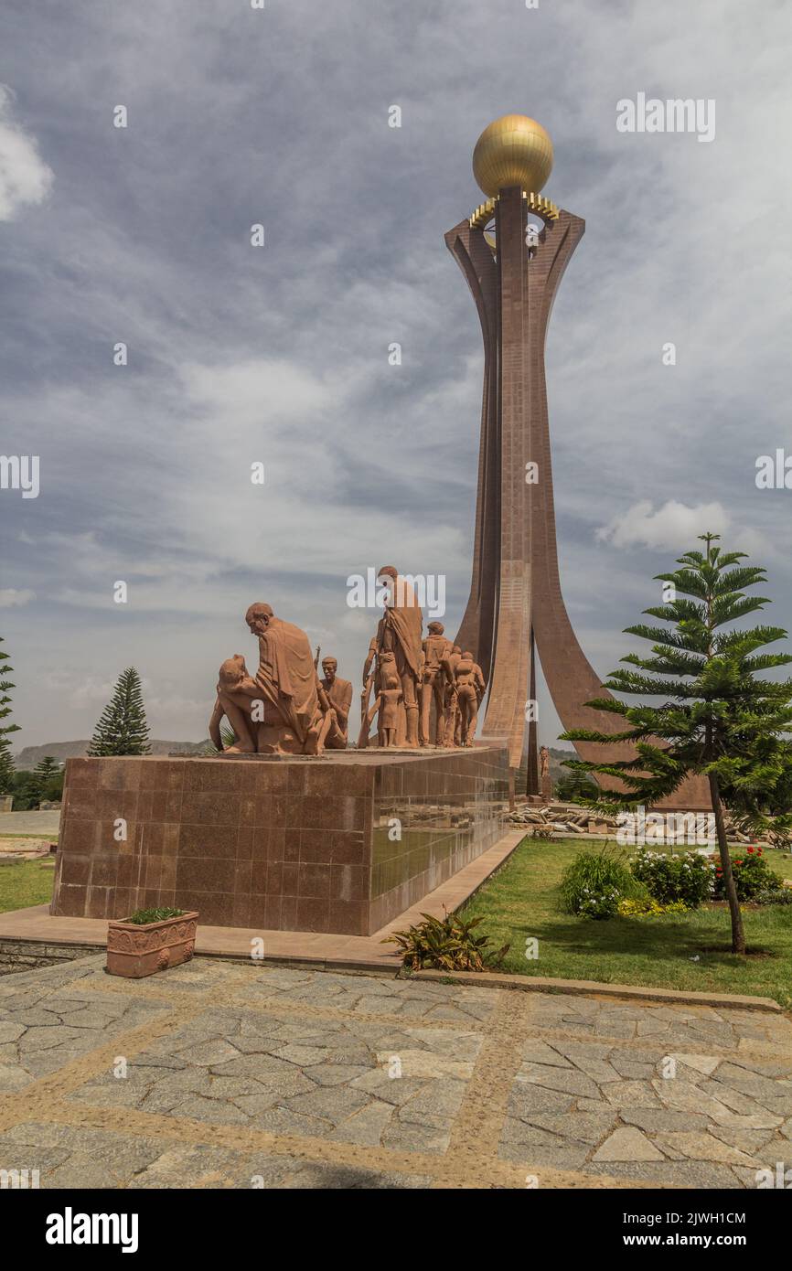 MEKELE, ETHIOPIA - MARCH 27, 2019: Sculptures at the Martyr's Memorial ...