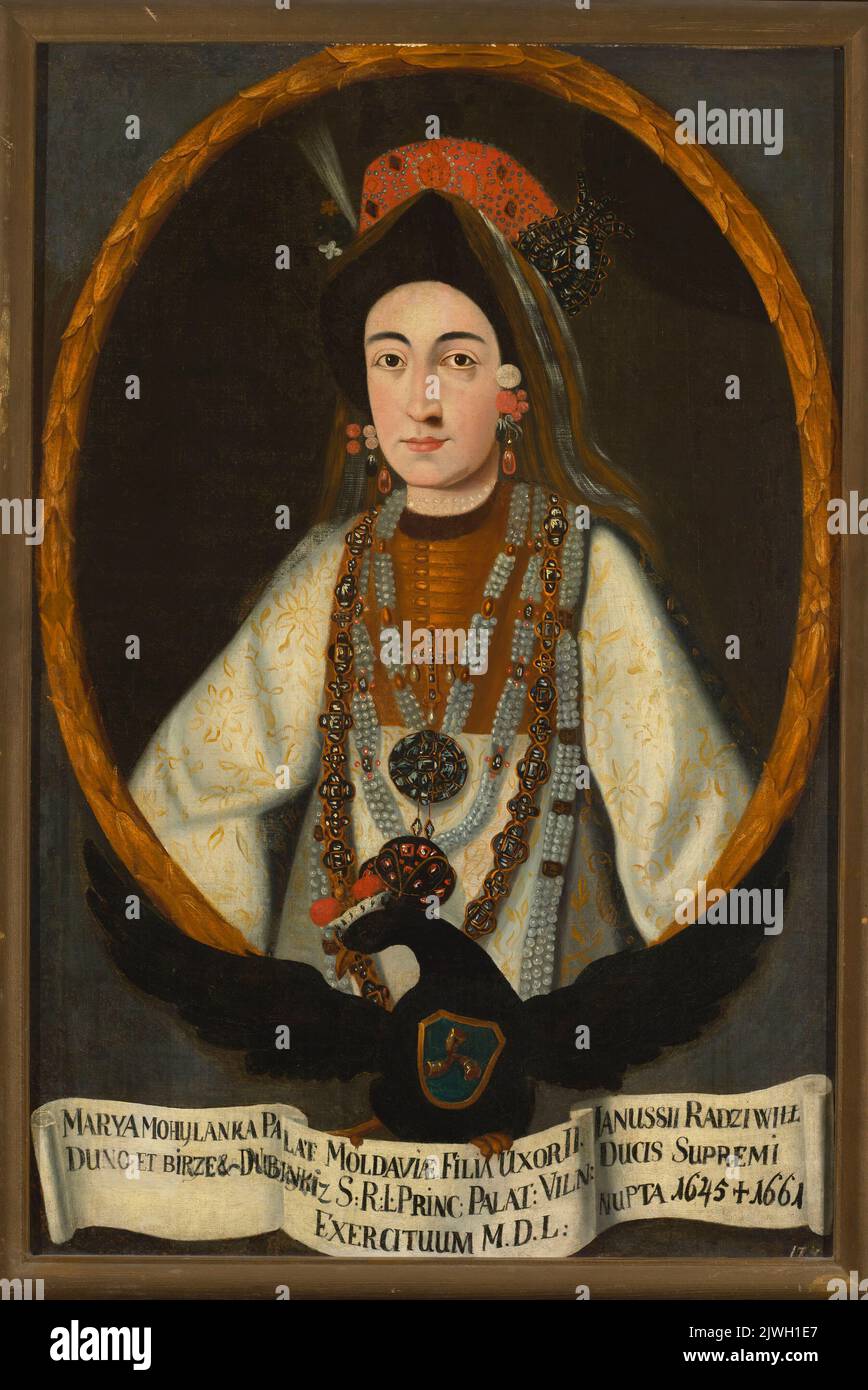 Portrait of Maria Radziwiłl née Lupu (ca. 1625–1660). nieznany malarz ...