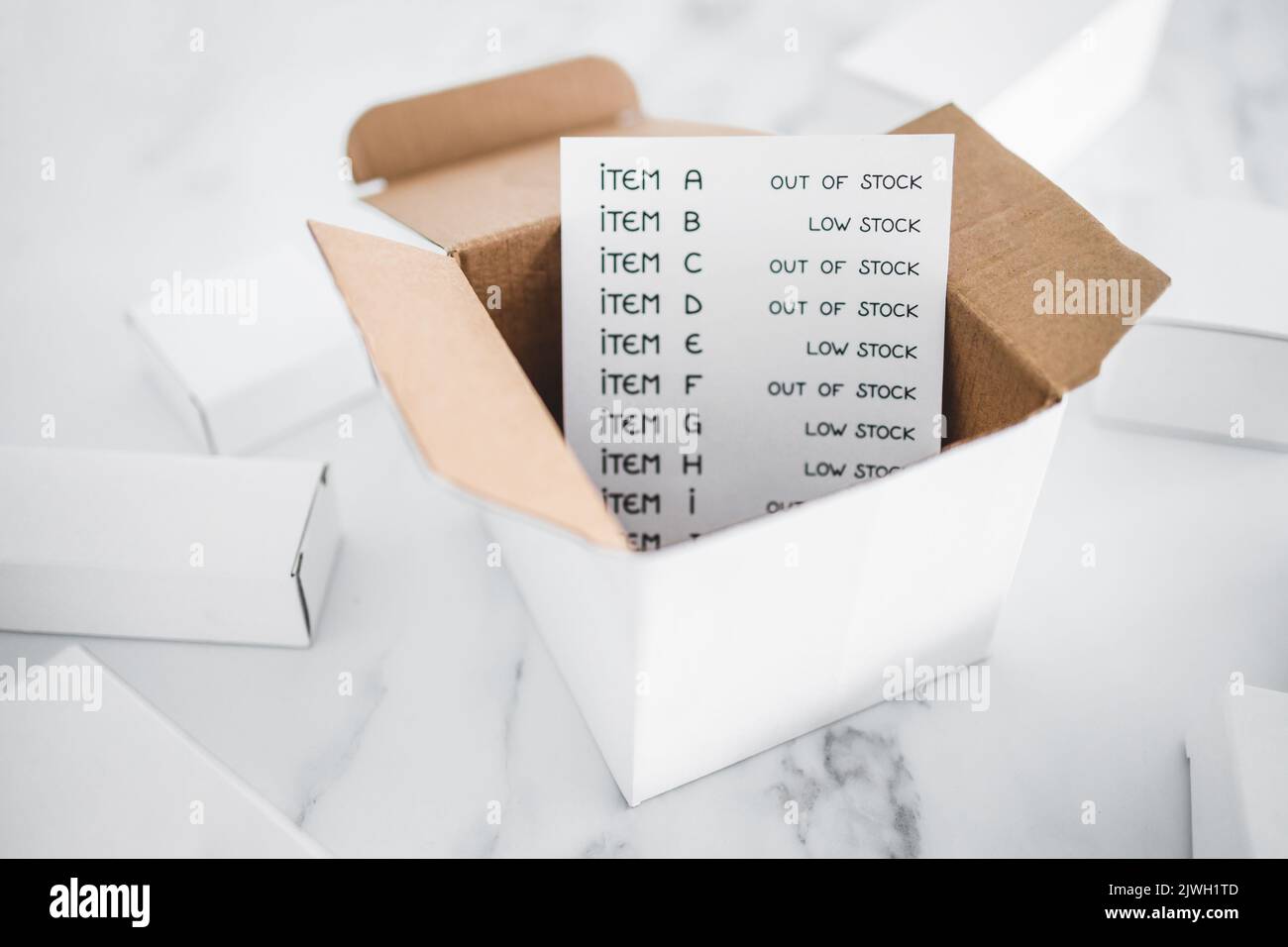 business inventory with every item being low stock or out of stock with ...