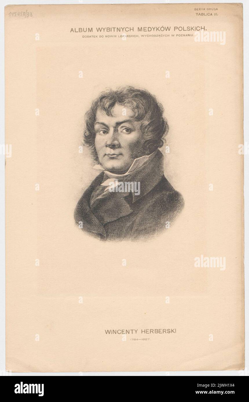 Portrait of Wincenty Herberski, from: Album wybitnych medyków polskich ...