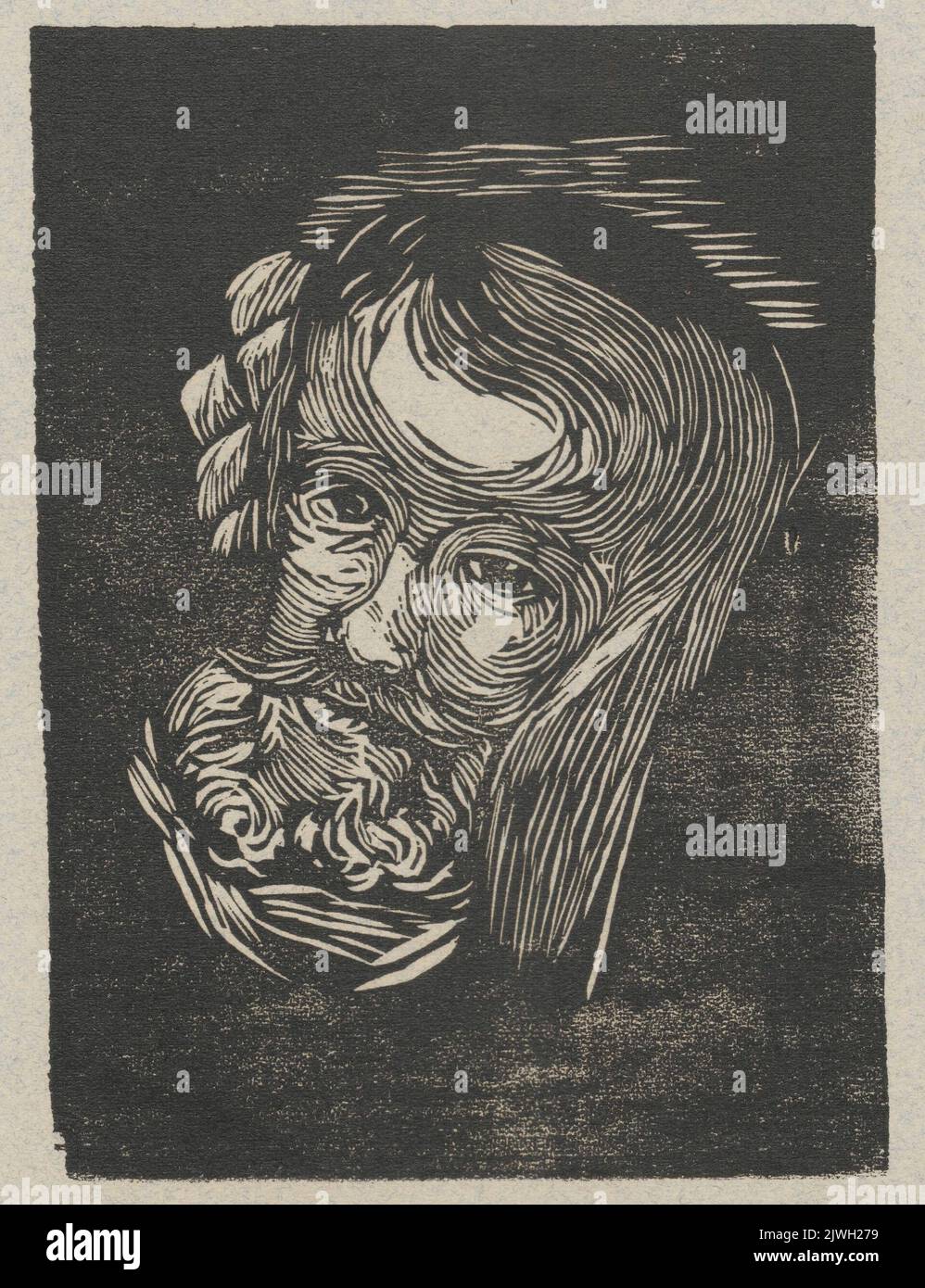 Tete d'un barbu. Jasiński, Feliks Stanisław (1862-1901), graphic artist ...