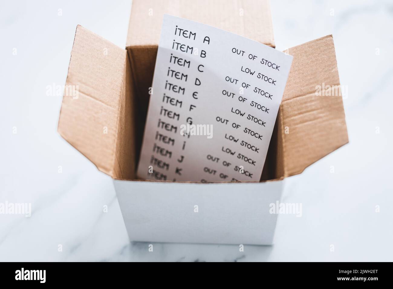 business inventory with every item being low stock or out of stock with ...