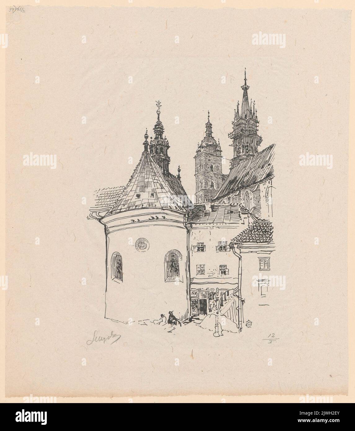 St. Mary’s Church from the Small Market Square. Cotty, Jan (Warszawa ...