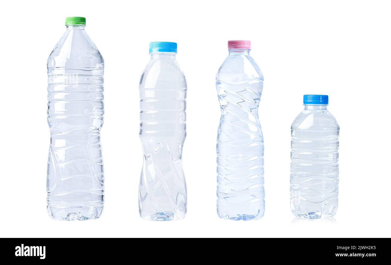 Plastic water bottle isolated on white background with clipping path ...