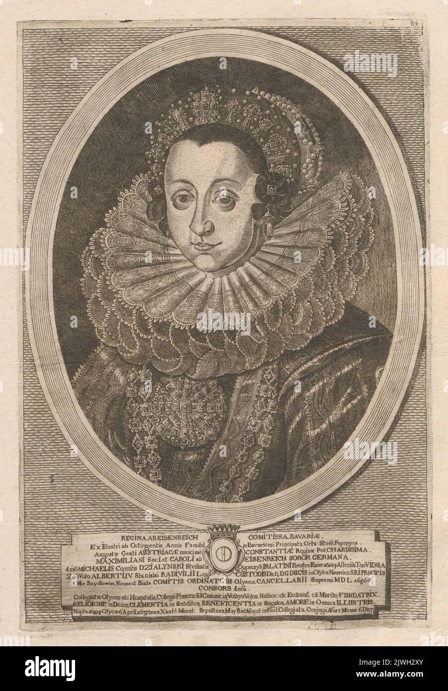 Portrait of Regina von Eisenreich Radziwiłł, wife of Albrycht IV ...