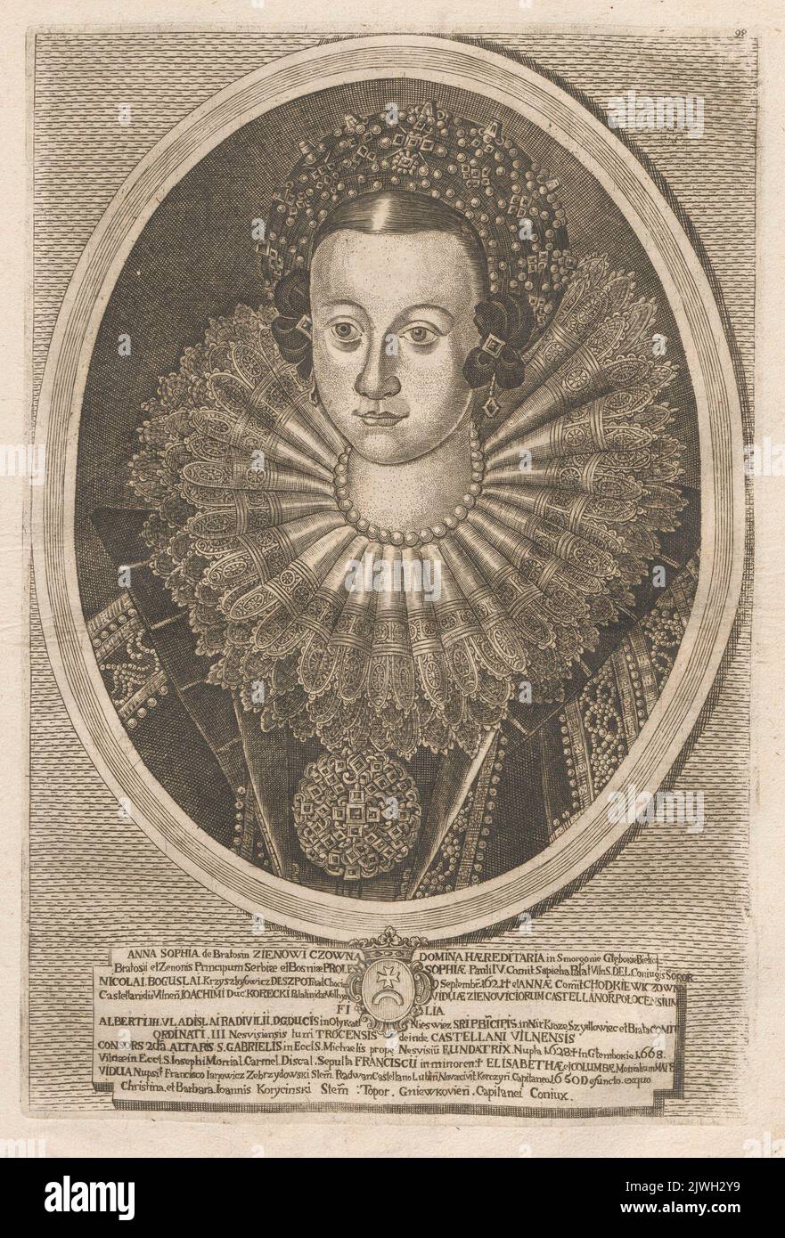 Portrait of Anna Zofia Radziwiłł, wife of Albrycht III Władysław ...