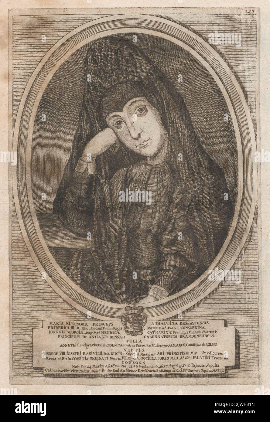 Portrait of Maria Eleonora Radziwiłł, wife of Jerzy VIII Józef ...