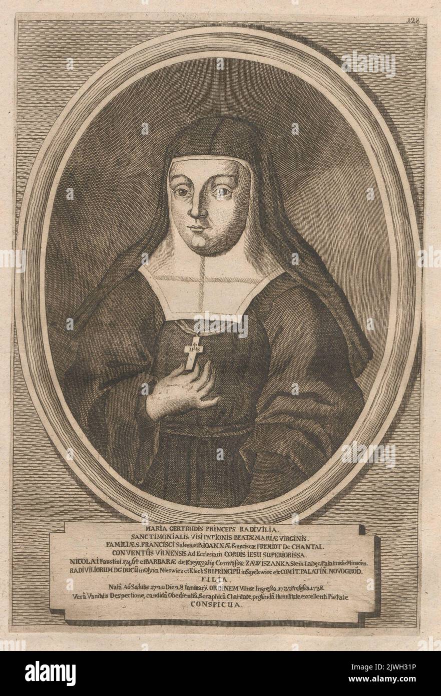 Portrait of Maria Gertruda Radziwiłł, daughter of Mikołaj Faustyn ...
