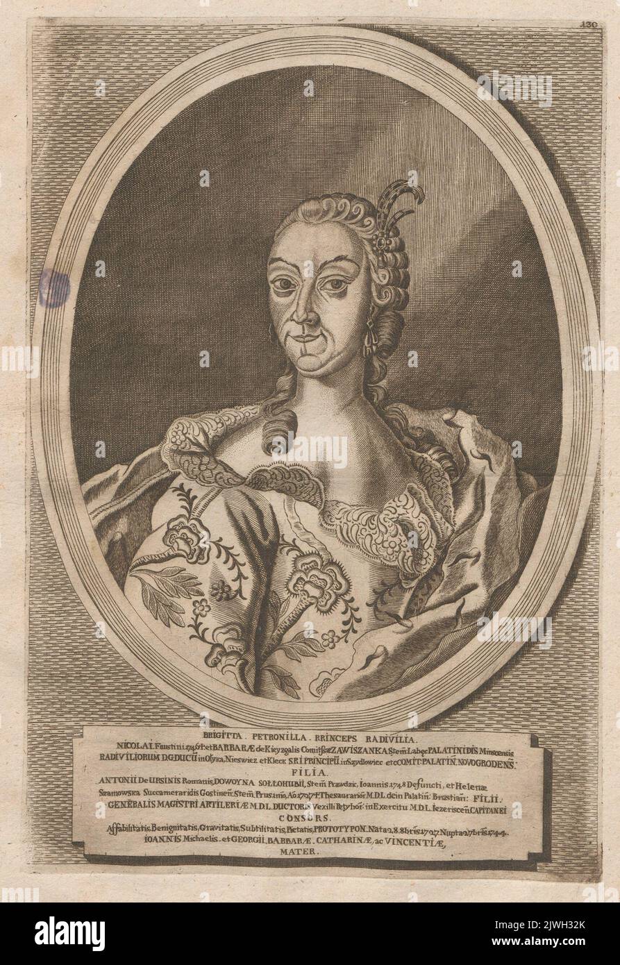 Portrait of Brygida Petronela Radziwiłł, daughter of Mikołaj Faustyn ...