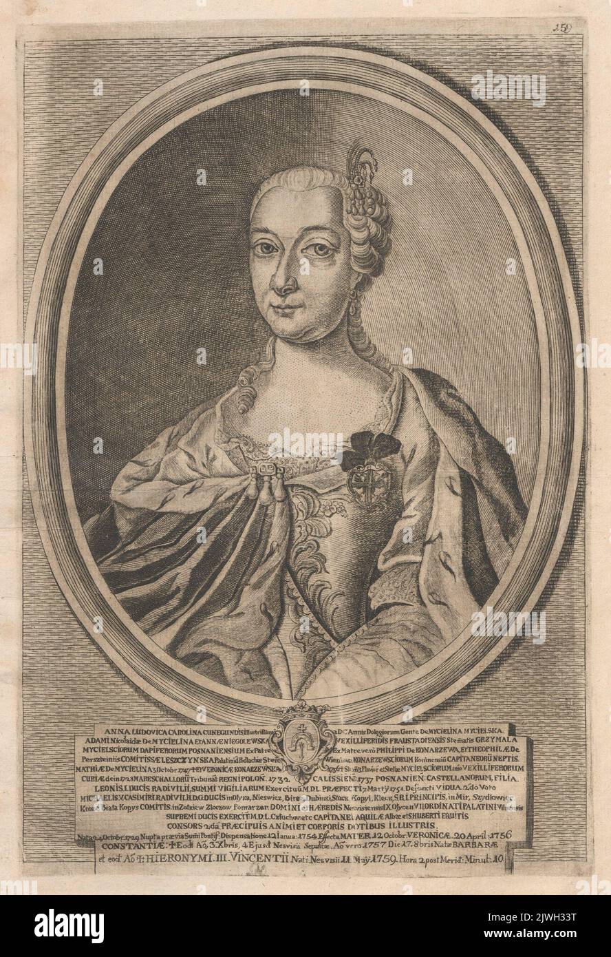 Portrait of Anna Ludwika Radziwiłł, wife of Michał V Kazimierz ...