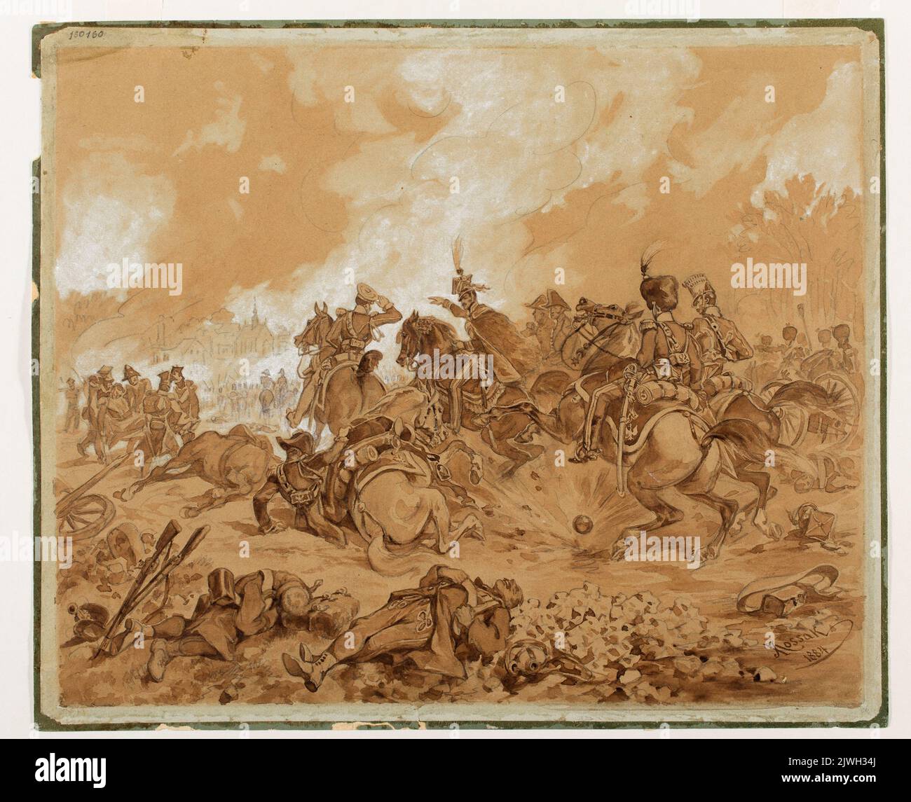 The Battle of Raszyn, on 19 April 1809. Juliusz Kossak (1824-1899 ...