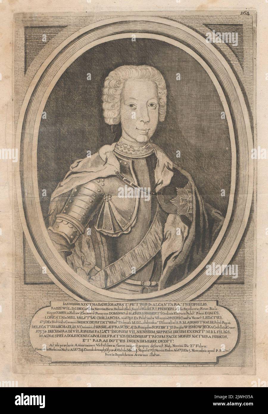 Portrait of Janusz XIX Tadeusz Radziwiłł. Drukarnia Radziwiłłowska ...