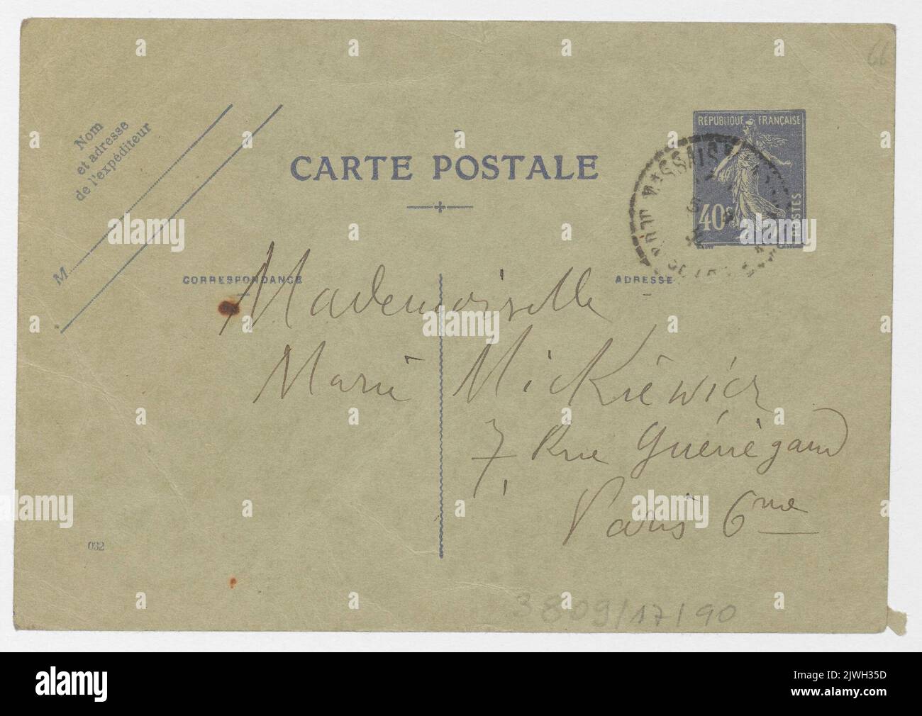 Post card for Maria Mickiewiczówna. Makowski, Tadeusz (1882-1932 ...