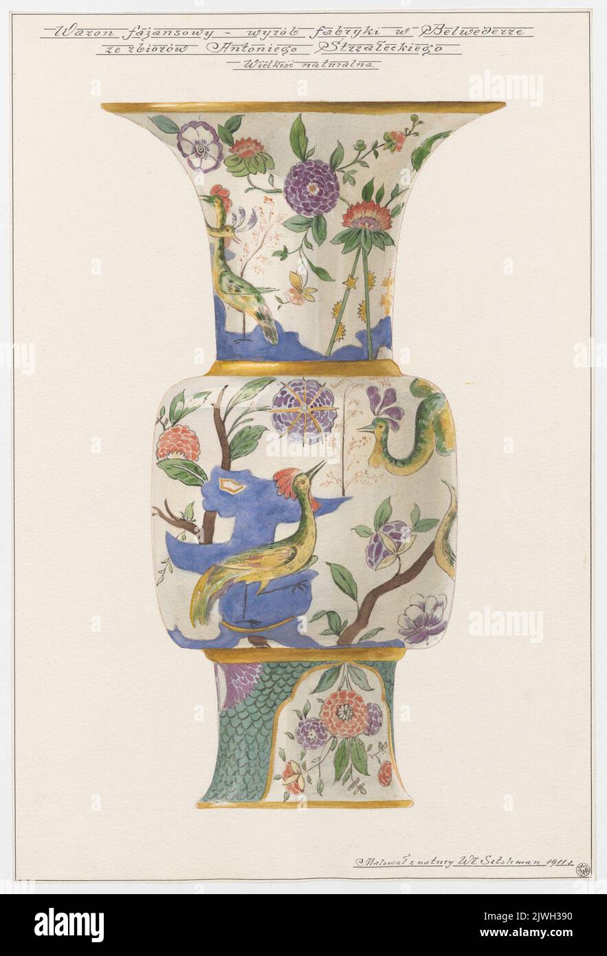 Vase decorated in far-eastern style, from the collection of Antoni ...