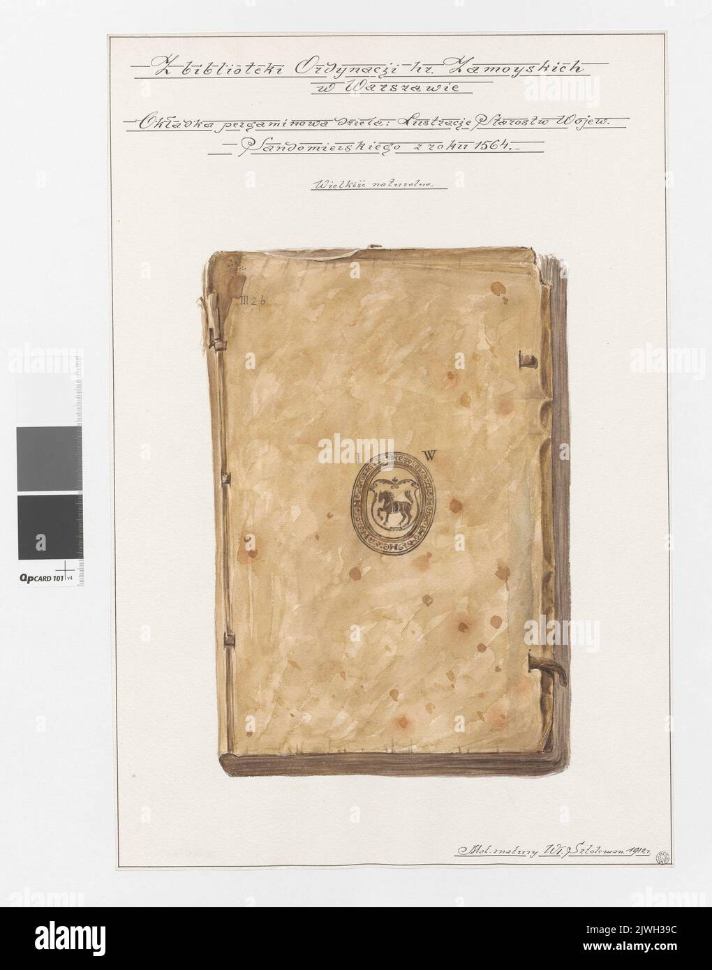 Parchment binding of the work `Lustracja Starostw Województwa ...