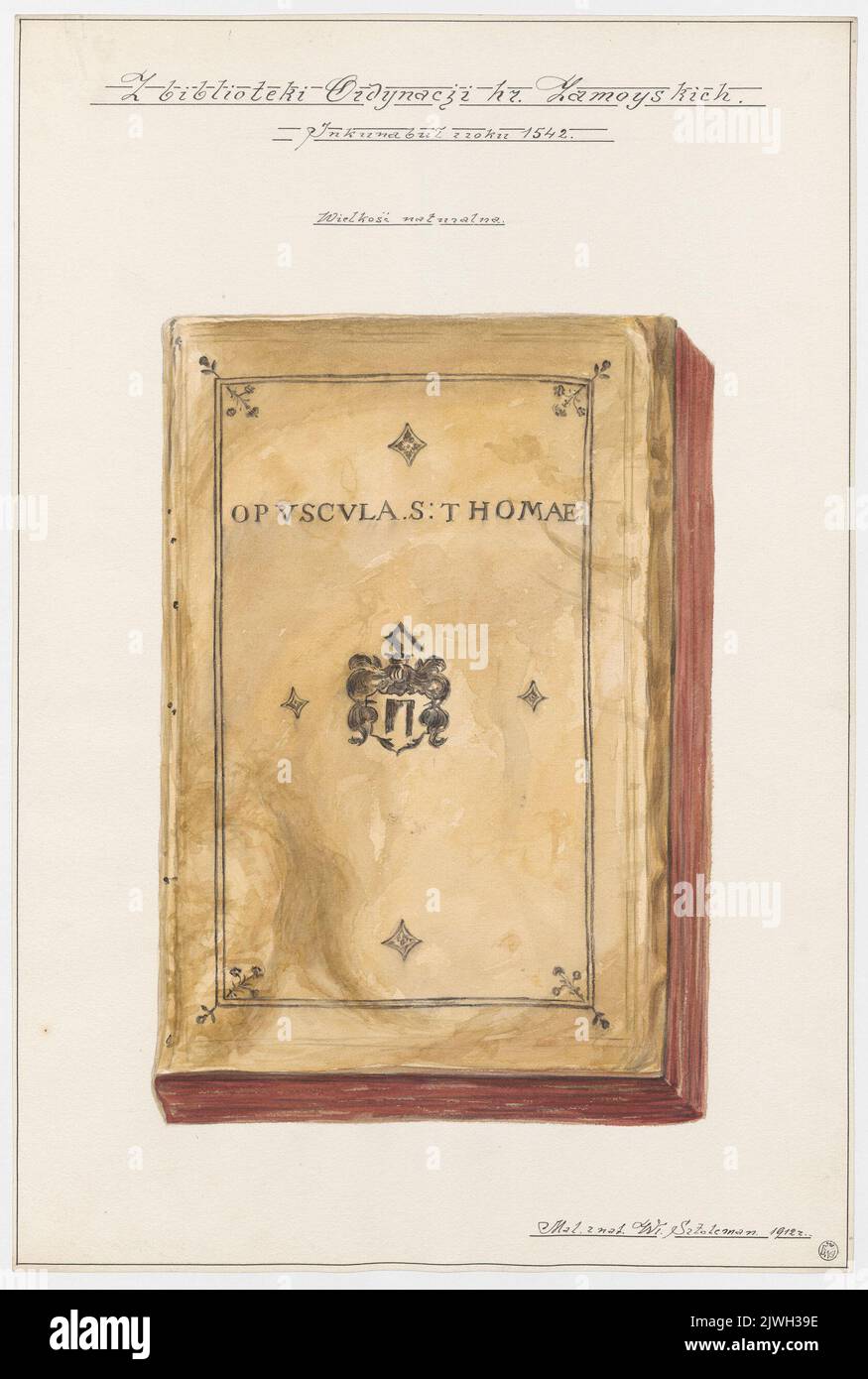 Binding of an incunable from the year 1542, from the collection of the ...