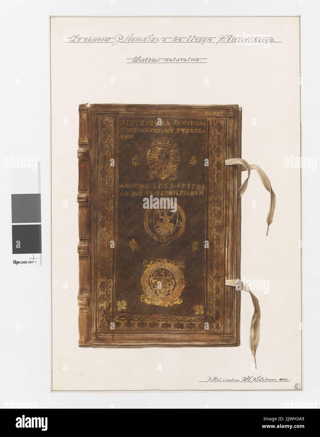 Binding of a book from the year 1563, from the collection of Stanisław ...