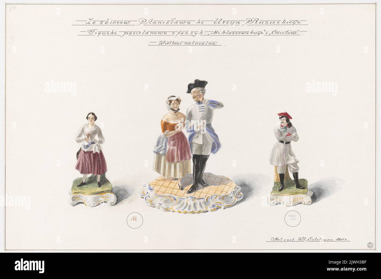 Porcelain figures from the factories of Miklaszewski and from the ...