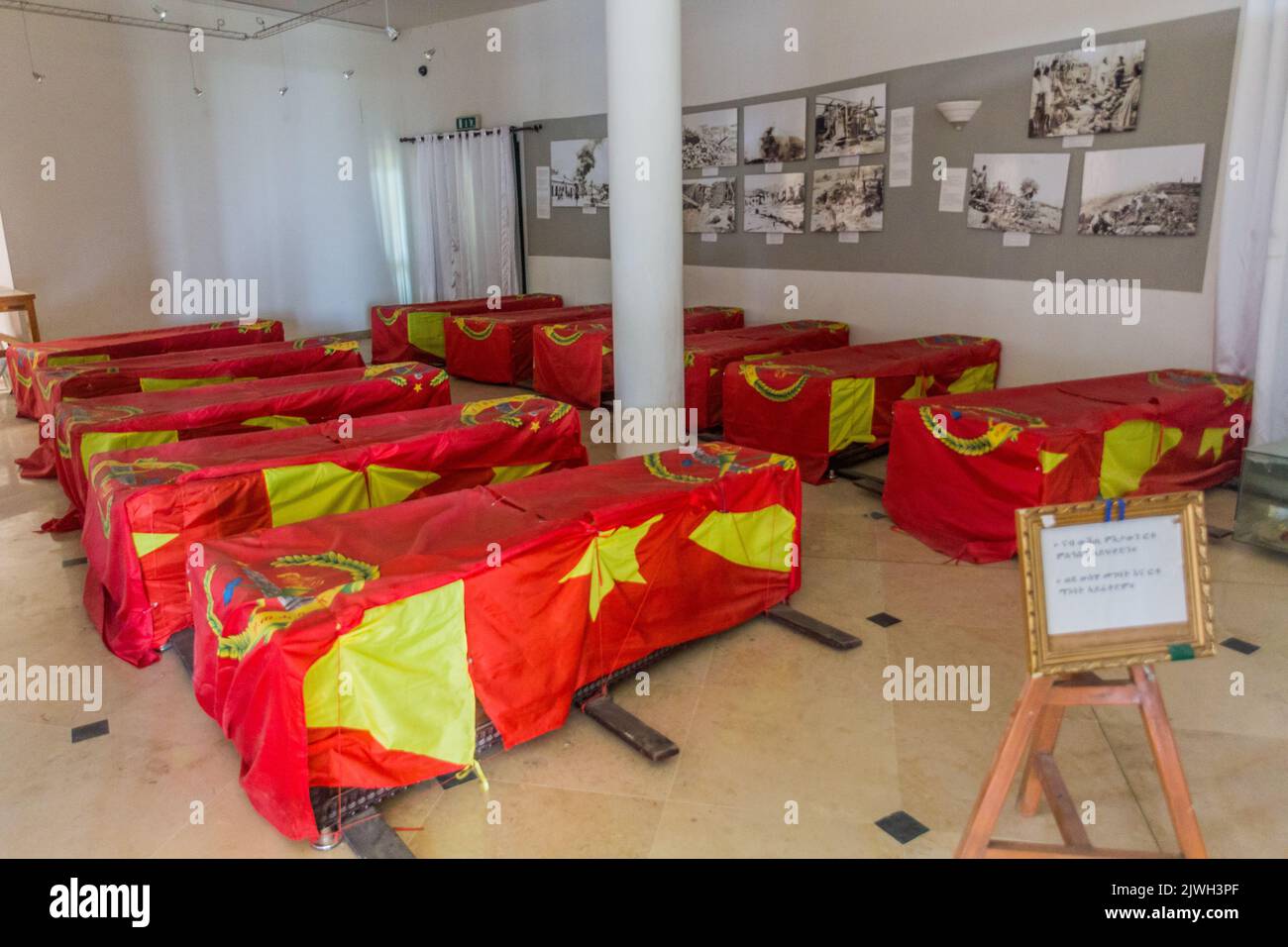 MEKELE, ETHIOPIA - MARCH 27, 2019: Exhibits in the museum of the Martyr ...
